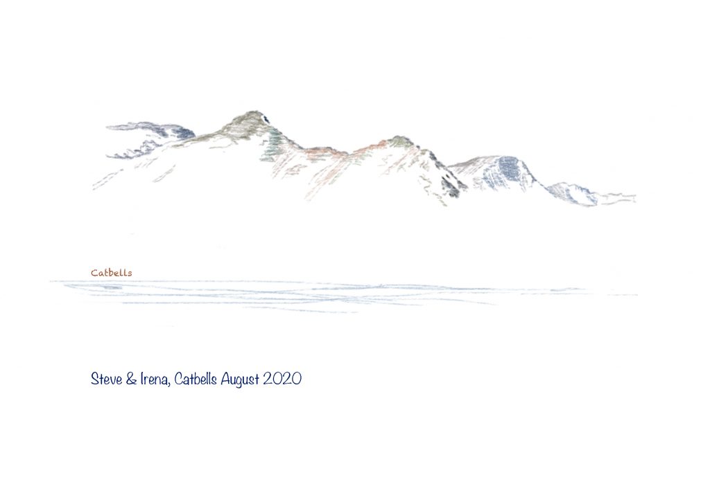 Personalised Print of the Catbells Ridgeline – Studio Irena